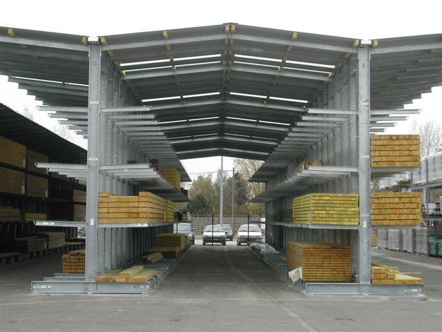 Rack-clad building | Warehouse and cantilever racking as a storage unit ...
